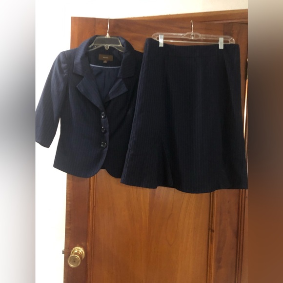 Merona | Skirts | Merona Blue Navy Skirt And Jacket Set Size 4 34 ...
